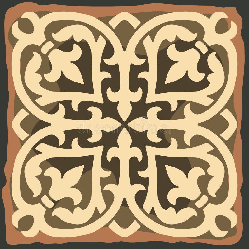 Ancient Ceramic Tile Pattern. Wall or Floor Texture. Decorative Antique ...