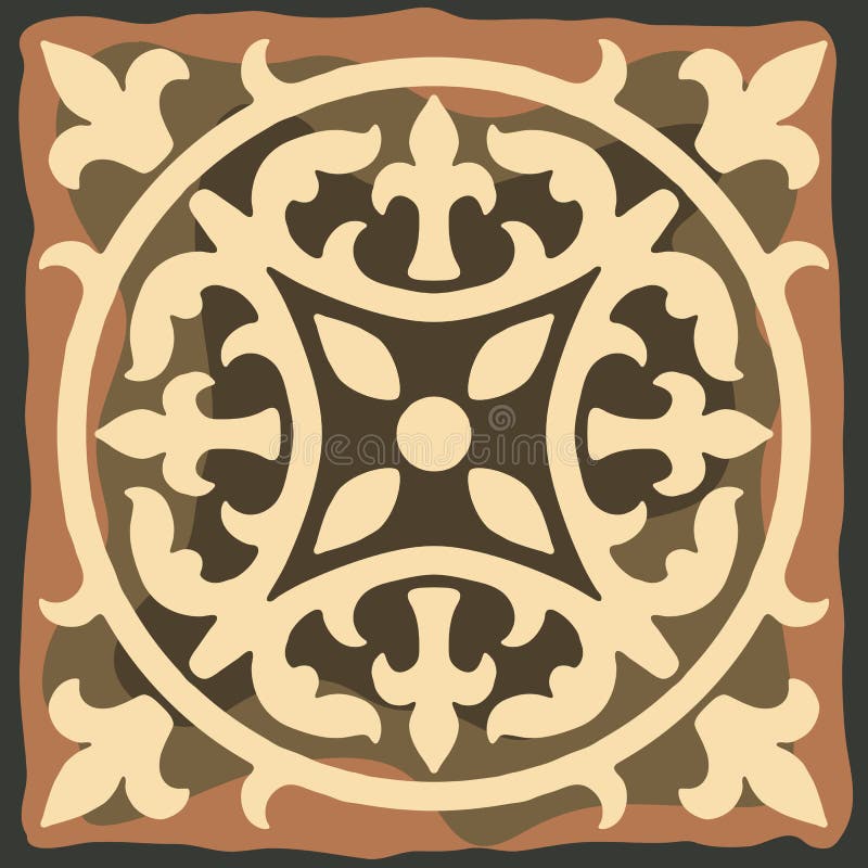 Ancient Ceramic Tile Pattern. Wall or Floor Texture. Decorative Antique ...