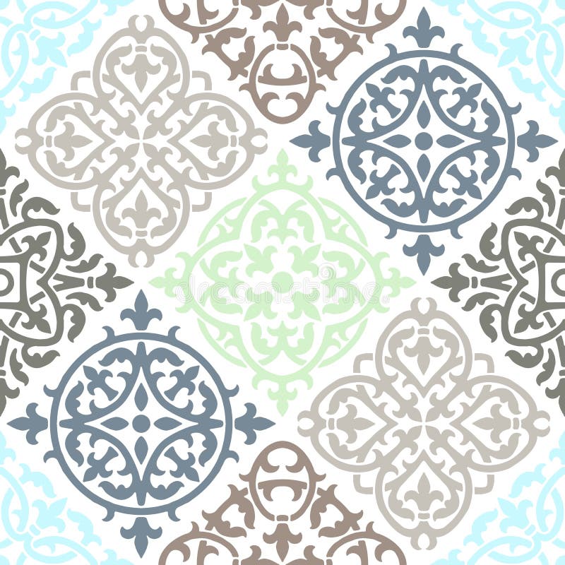 Ancient Ceramic Tile Seamless Pattern. Wall or Floor Texture ...