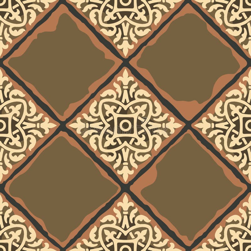 Ancient Ceramic Tile Pattern. Wall or Floor Texture. Decorative Antique ...
