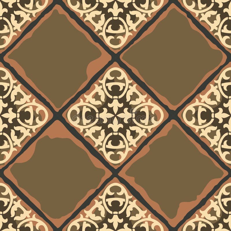 Ancient Ceramic Tile Seamless Pattern. Wall or Floor Texture ...