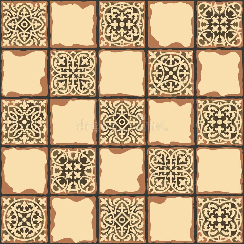 Ancient Ceramic Tile Seamless Pattern. Wall or Floor Texture ...