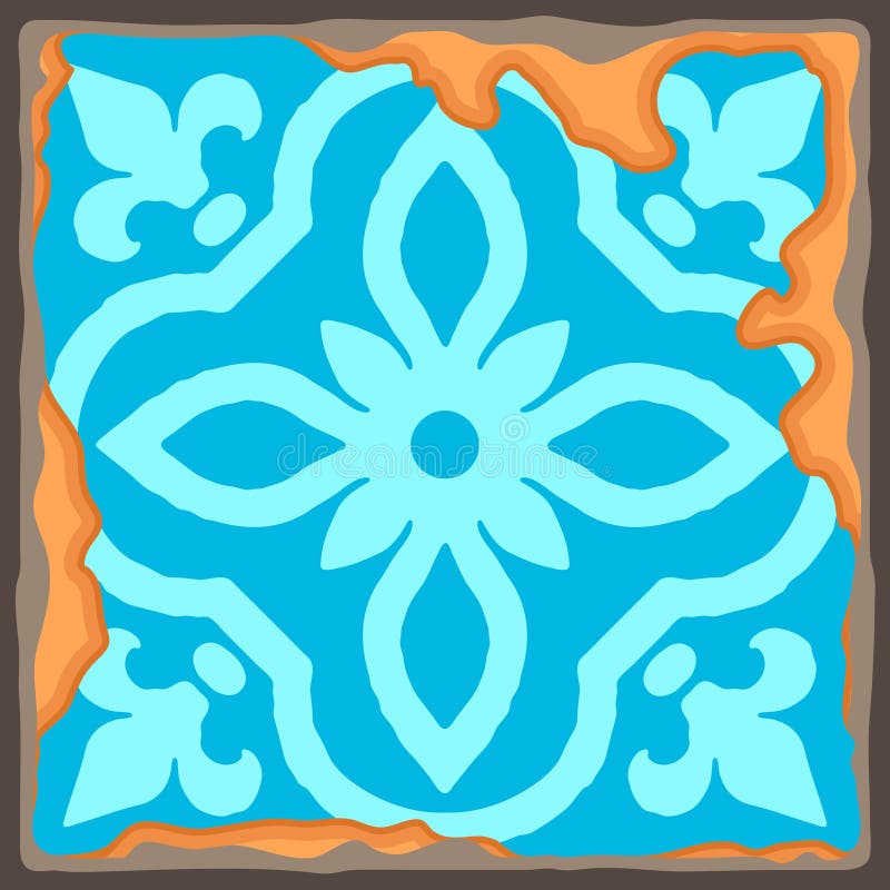 Ancient Ceramic Tile Pattern. Wall or Floor Texture. Decorative Antique ...