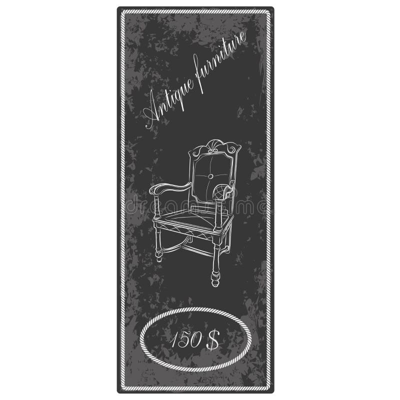 Ancient chair stock vector. Illustration of banner, artwork - 100213794