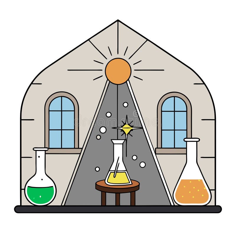 Ancient Chemists Laboratory with Mysterious Objects and Experiments ...