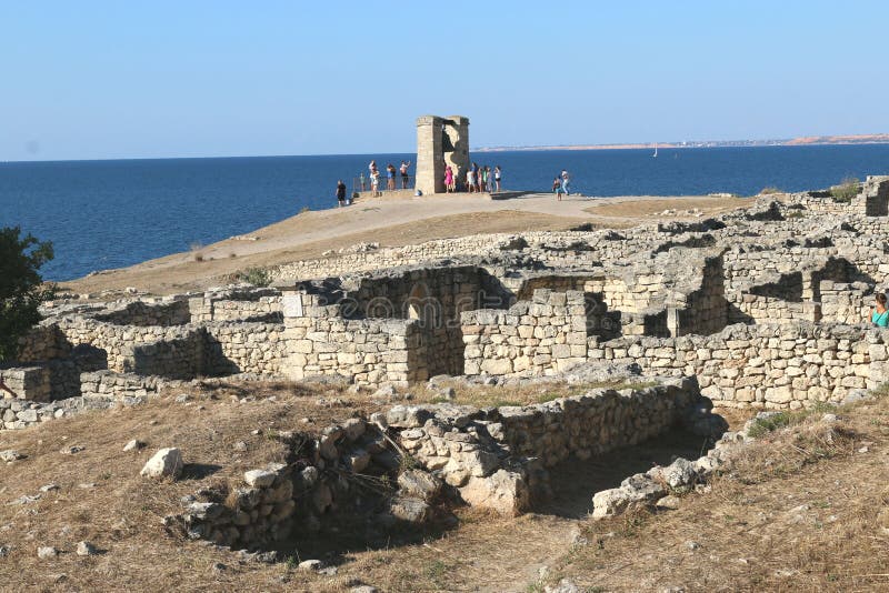 Ancient Chersonese in Crimea Stock Photo - Image of black, travel: 64180344