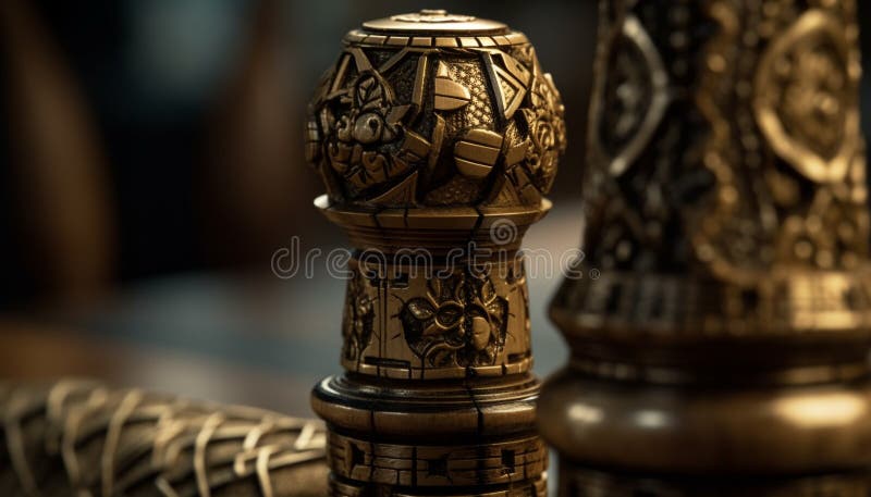 Ancient Chess Board Shows Competition and Success Generated by AI Stock ...