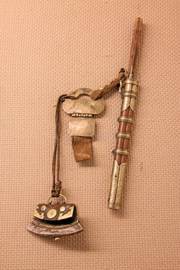 Ancient China Flint Tools on Linen Cloth Background Stock Photo - Image ...