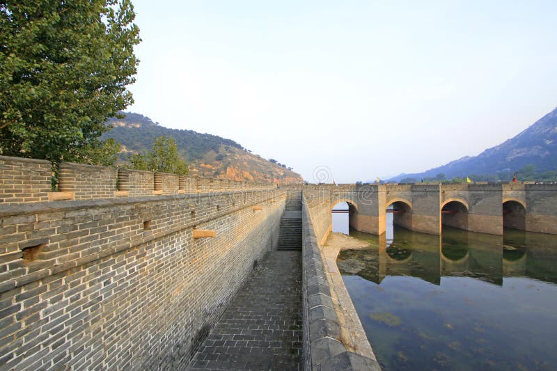 Ancient China Great Wall Building Scenery Stock Image - Image of ...