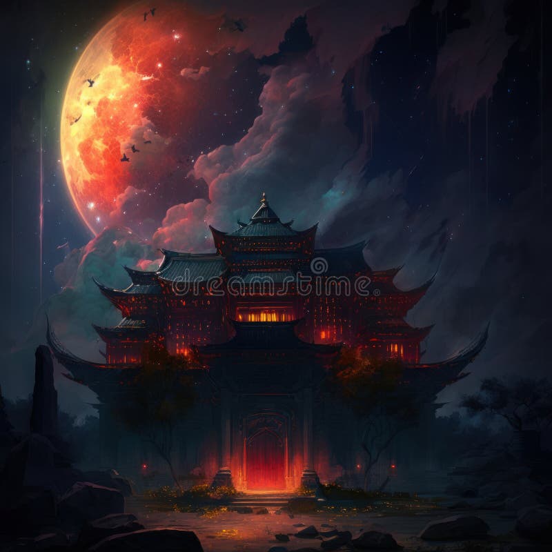 Ancient China Open Field View of a Crazy and Evil Dark Image Generative ...