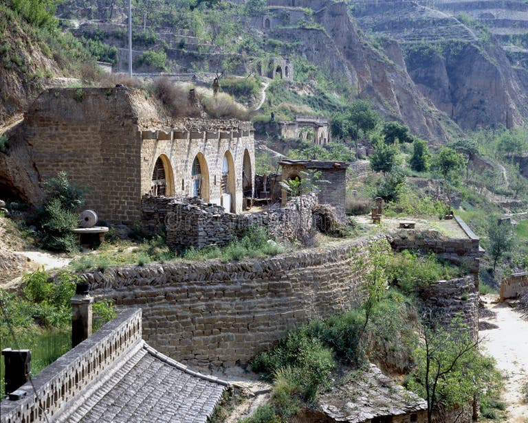 Ancient Chines House-cave Group(3) Stock Image - Image of oldest ...