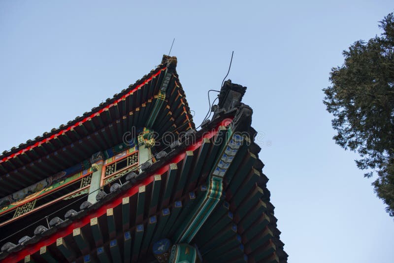 Ancient Chinese Architecture Detail Features Stock Image - Image of ...