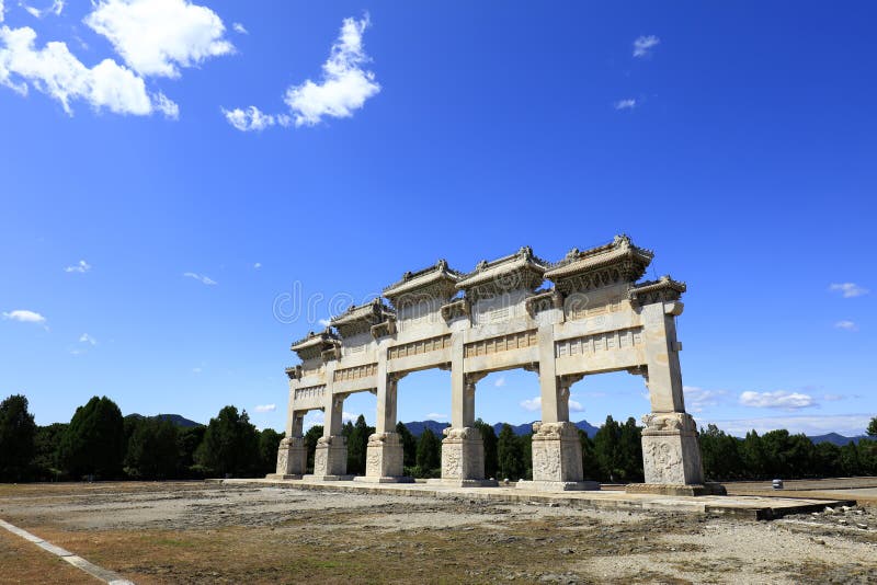 Chinese ancient stone arch stock photo. Image of arched - 178509984