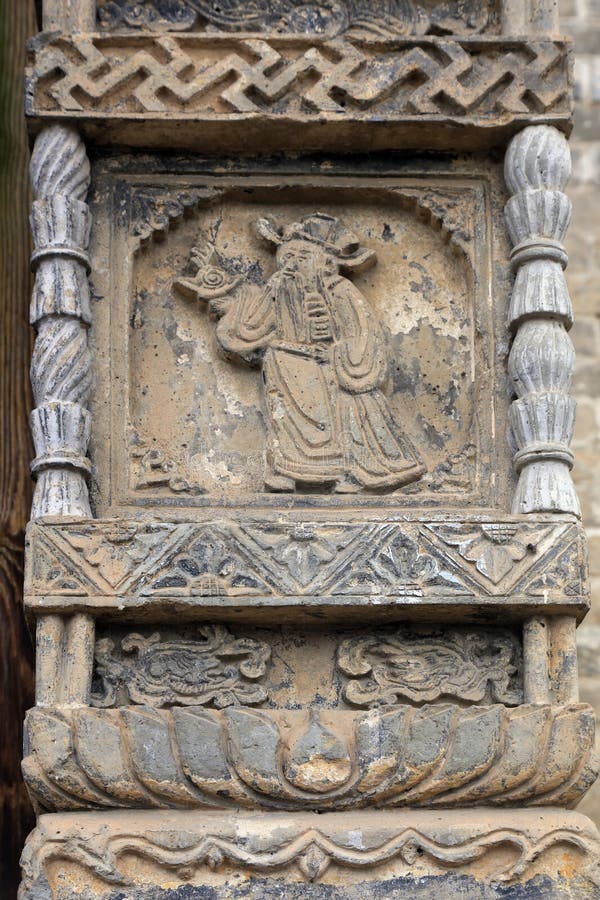 Ancient Chinese Brick Carving Art Stock Image - Image of beautiful ...