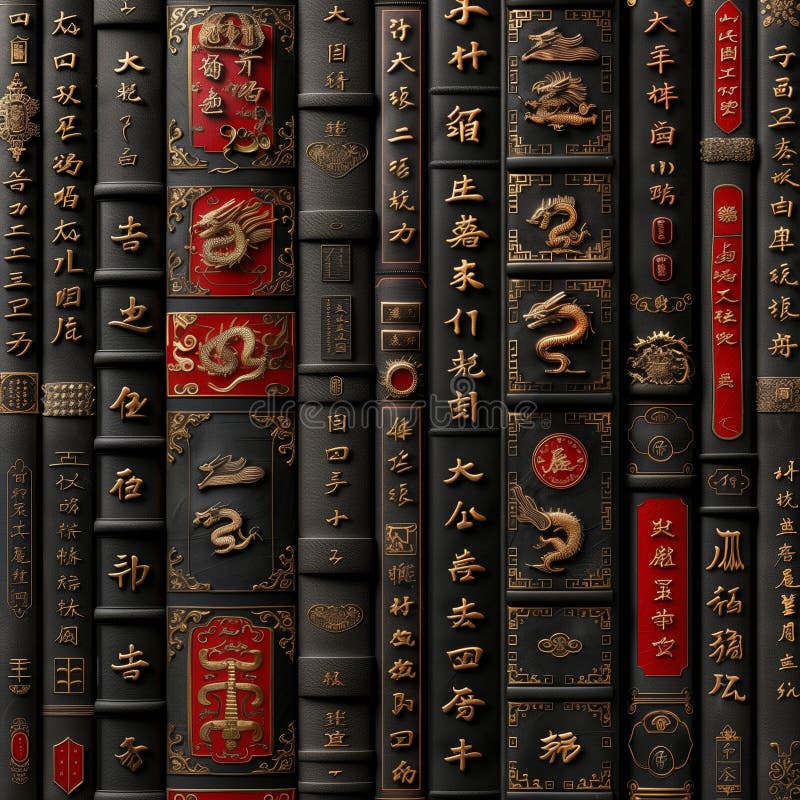 Ancient Chinese Bronze and Calligraphy Artwork Stock Illustration ...