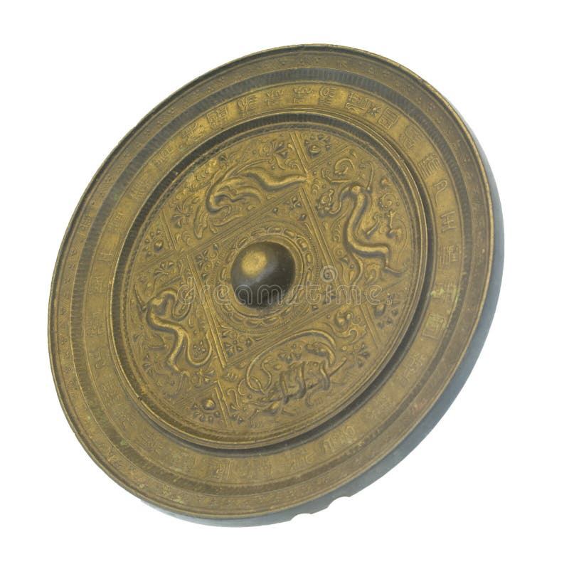 Ancient Chinese Bronze Mirrors Stock Photo - Image of patterns, ancient ...