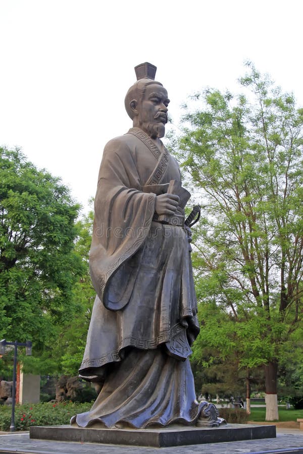 Ancient Chinese Characters Statue in the Park Stock Photo - Image of ...