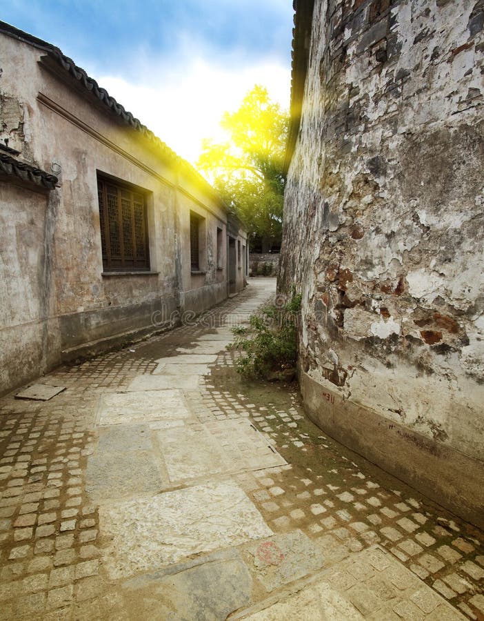 Ancient Chinese Cities, Roads Stock Photo - Image of building, business ...