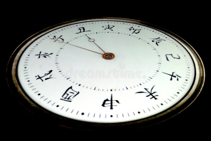 Ancient chinese clock stock photo. Image of gear, words - 246664806