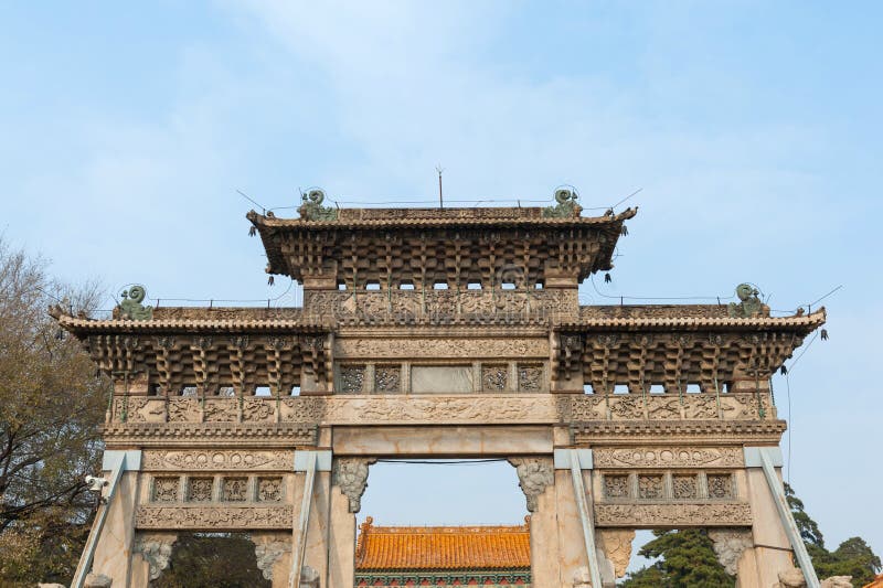 Ancient chinese gate stock image. Image of historic, aged - 28581399