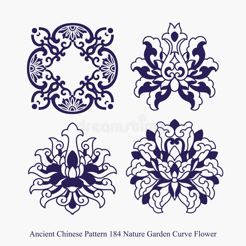 Curve and flower pattern stock illustration. Illustration of coffee ...