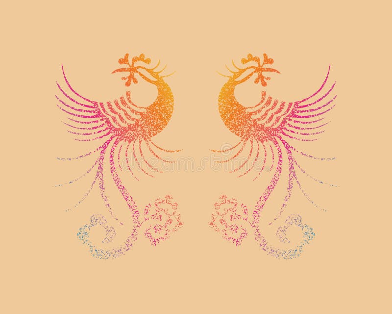 The Ancient Chinese Phoenix Pattern Stock Vector - Illustration of ...
