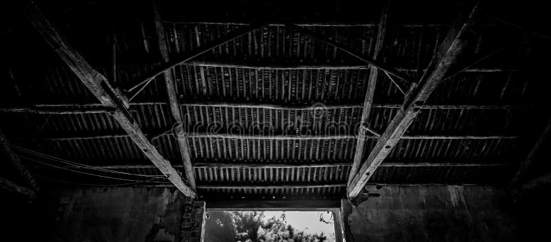 Ancient Chinese Roof Inside Stock Image - Image of clouds, building ...
