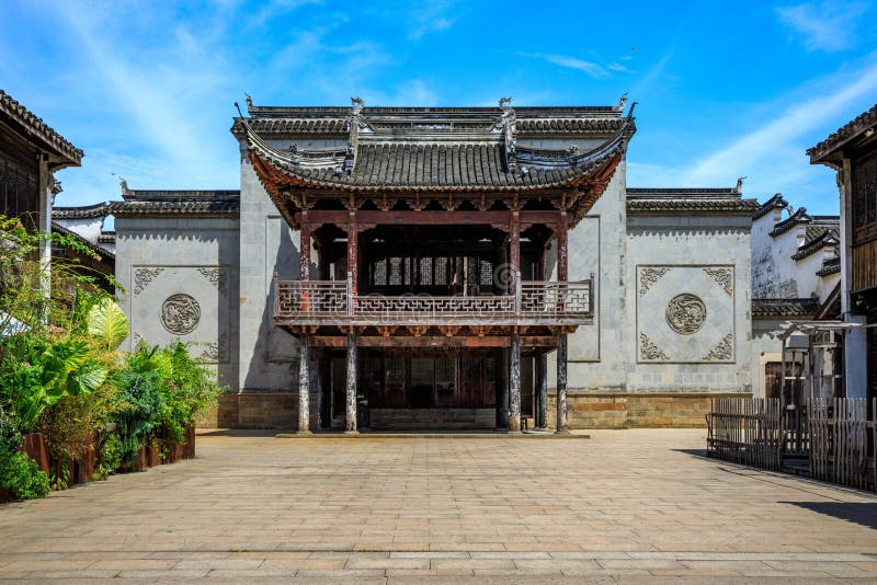 Ancient Chinese stage stock image. Image of architecture - 194271493