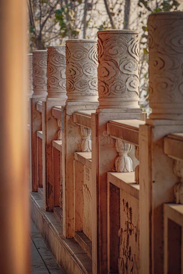 Ancient Chinese Stone Fences Editorial Stock Image - Image of room ...