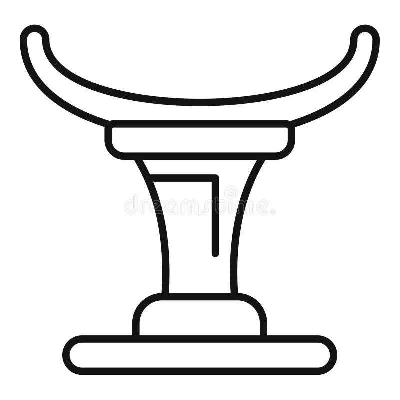 Ancient Chinese Table Standing on Single Leg Icon Outline Style Stock ...