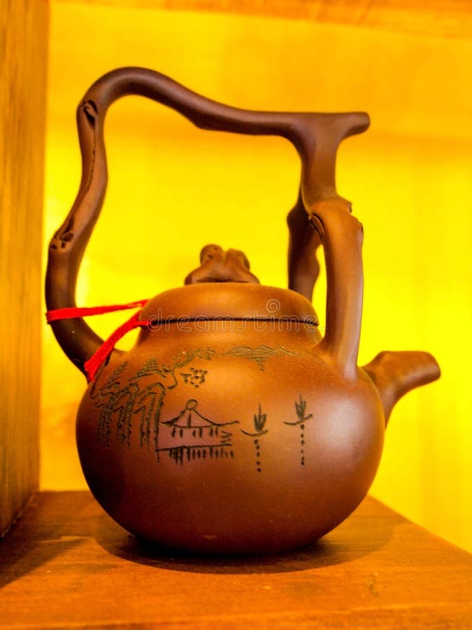 Ancient Chinese Tea on Shelf Stock Image - Image of ancient, closeup ...