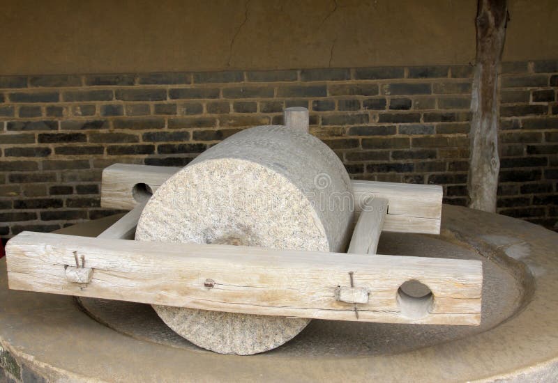Ancient Chinese Tools Used for Grinding Wheat Stock Image - Image of ...