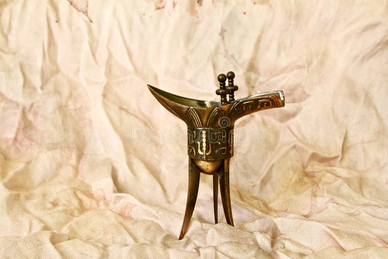 Ancient Chinese Wine Cup Isolated. Stock Photo - Image of wine, relic ...