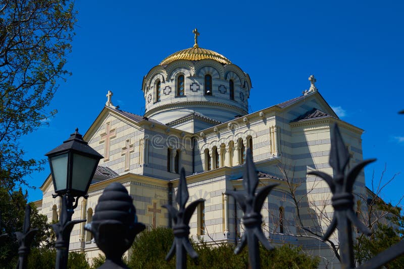 Ancient Christian Cathedral Stock Photo - Image of blue, famous: 145839934