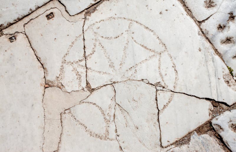 Ancient Christian Circle Symbol in Turkey Stock Image - Image of selcuk ...