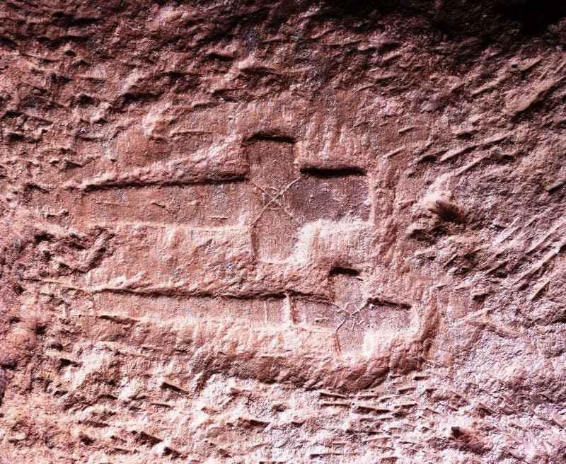 Ancient Christian Cross on Church Wall Stock Image - Image of christian ...