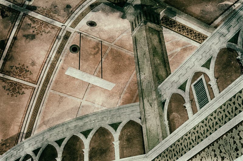 Ancient Church Ceiling with Modern Light Fixture Stock Photo - Image of ...