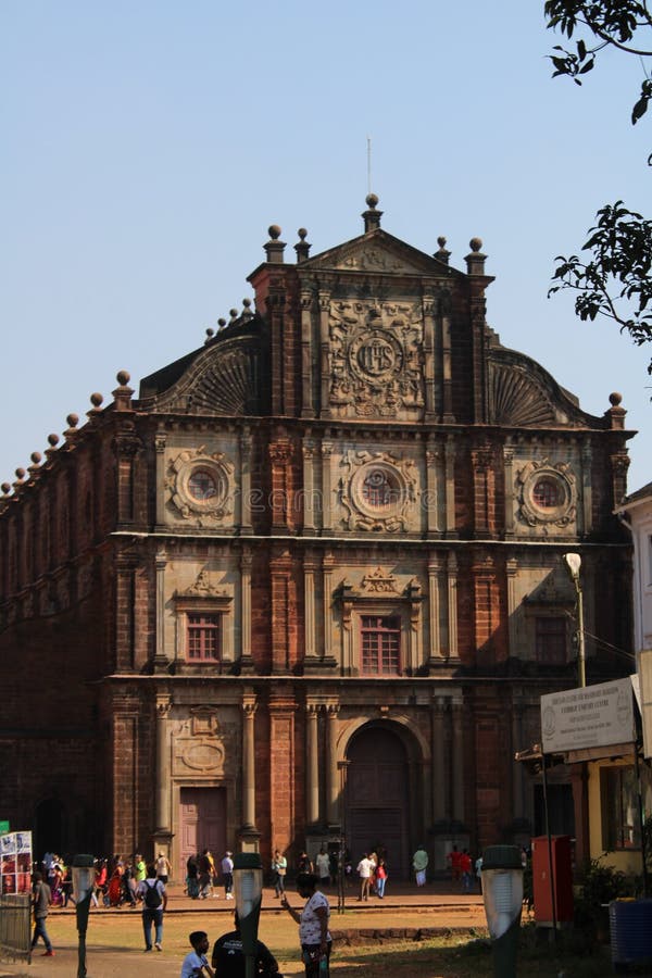 Ancient church in goa editorial stock image. Image of downtown - 239538544