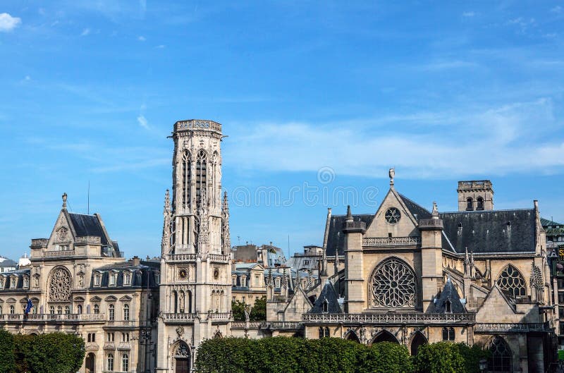 Ancient Church in Paris Close-up Photo Stock Photo - Image of history ...
