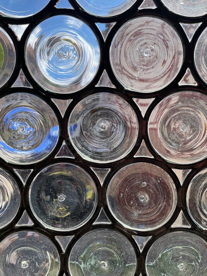 Ancient Circular Panes of Glass Portrait Stock Image - Image of indoor ...