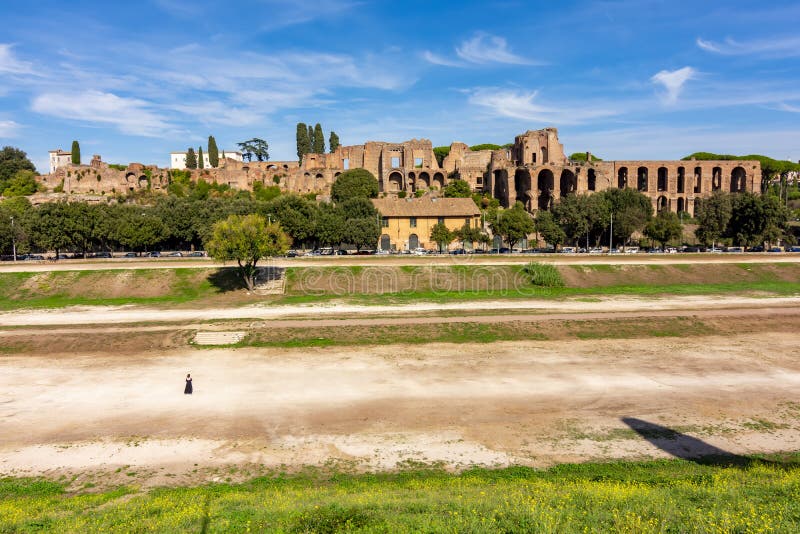 Ancient Circus Maximus Arena in Rome, Italy Stock Image - Image of ...