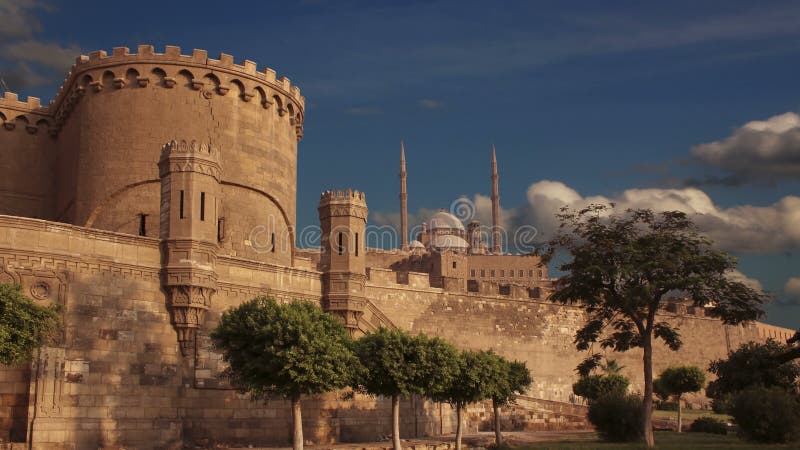 Ancient Citadel of Cairo. Egypt. Time Lapse. Stock Video - Video of ...