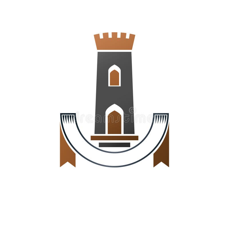 Ancient Citadel Emblem. Heraldic Vector Design Element Stock Vector ...