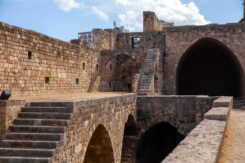 Ancient Citadel in of Tripoli in Lebanon Stock Photo - Image of ...