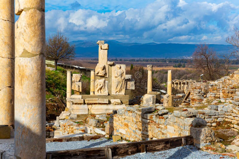 Ancient City Ephesus. Hydreion, Ancient Architectural Structures. Most ...