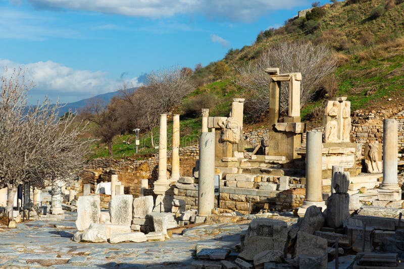 Ancient City Ephesus. Hydreion, Ancient Architectural Structures. Most ...