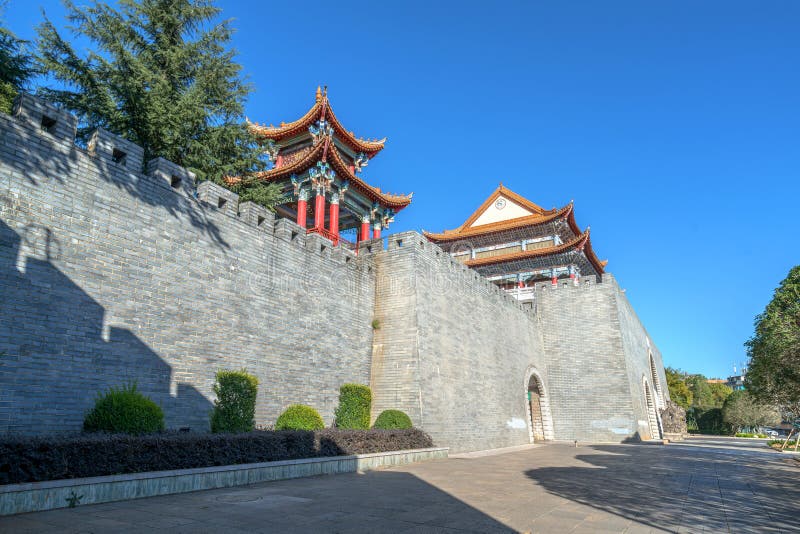 Ancient City Gate in Qujing, Yunnan Stock Photo - Image of architecture ...