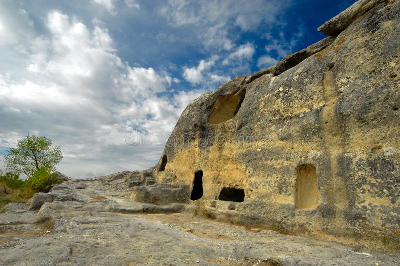 Ancient City in High Mountain Stock Image - Image of archaeological ...