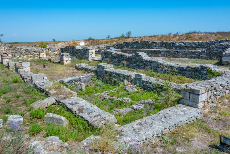 The Ancient City of Histria in Romania Stock Photo - Image of tourist ...