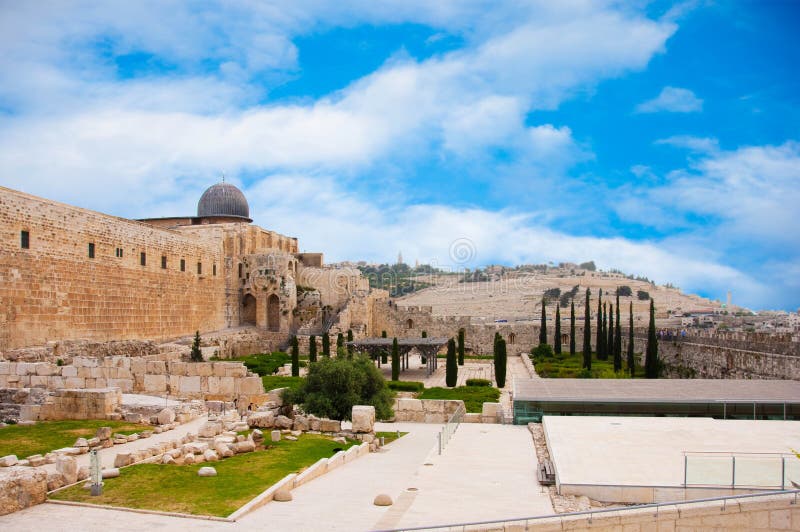 Ancient city of Jerusalem stock image. Image of city - 24993451